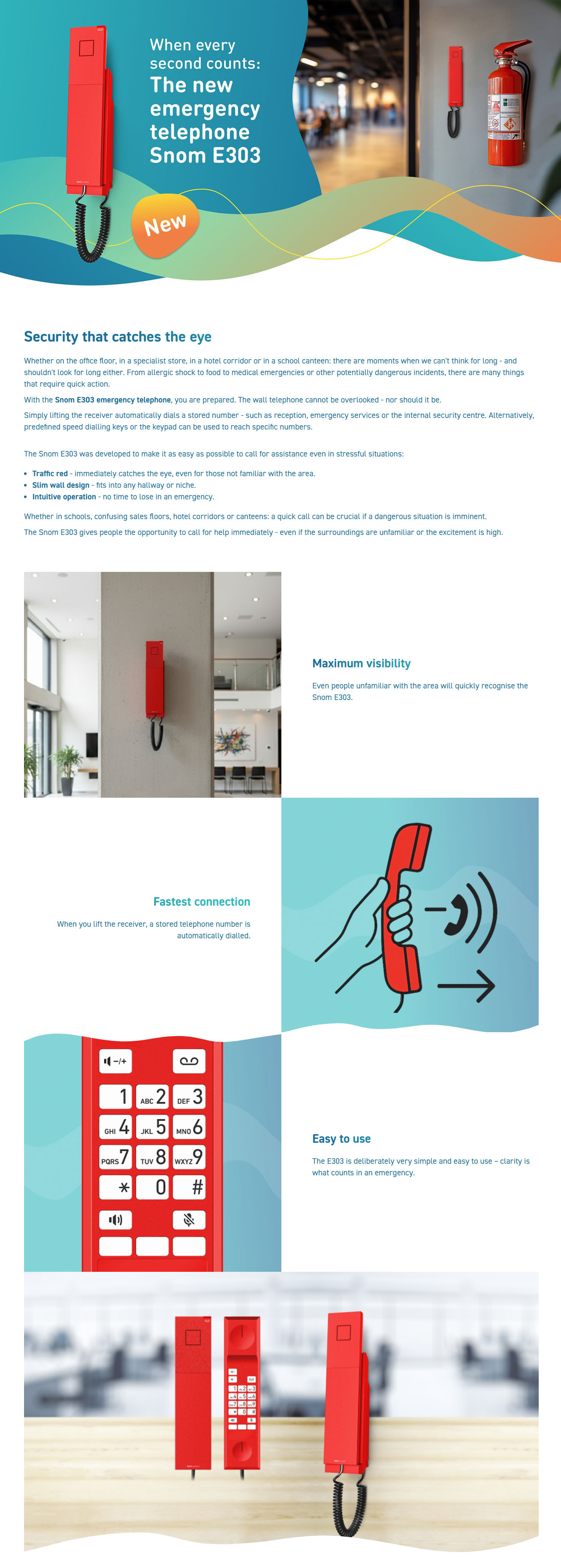 Snom E303 Emergency IP Phone